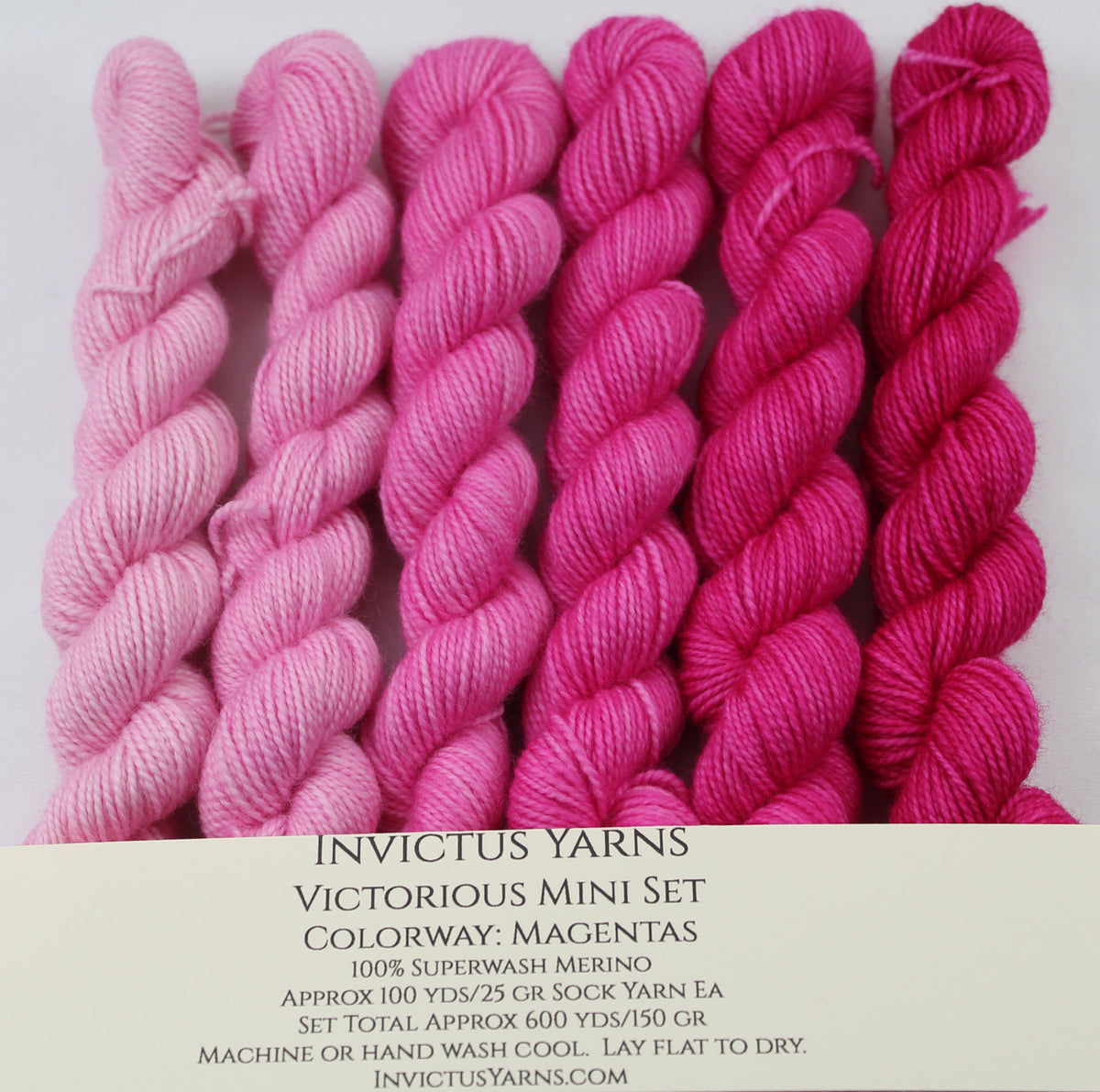Magentas Victorious Mini Kit fingering weight yarn – Invictus Yarns
