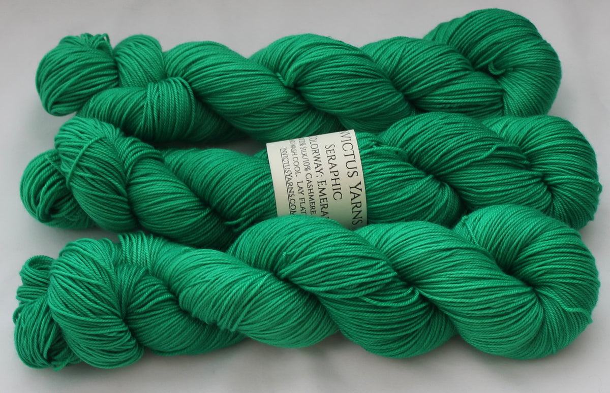 Emerald Seraphic MCS fingering weight merino cashmere silk sock yarn ...