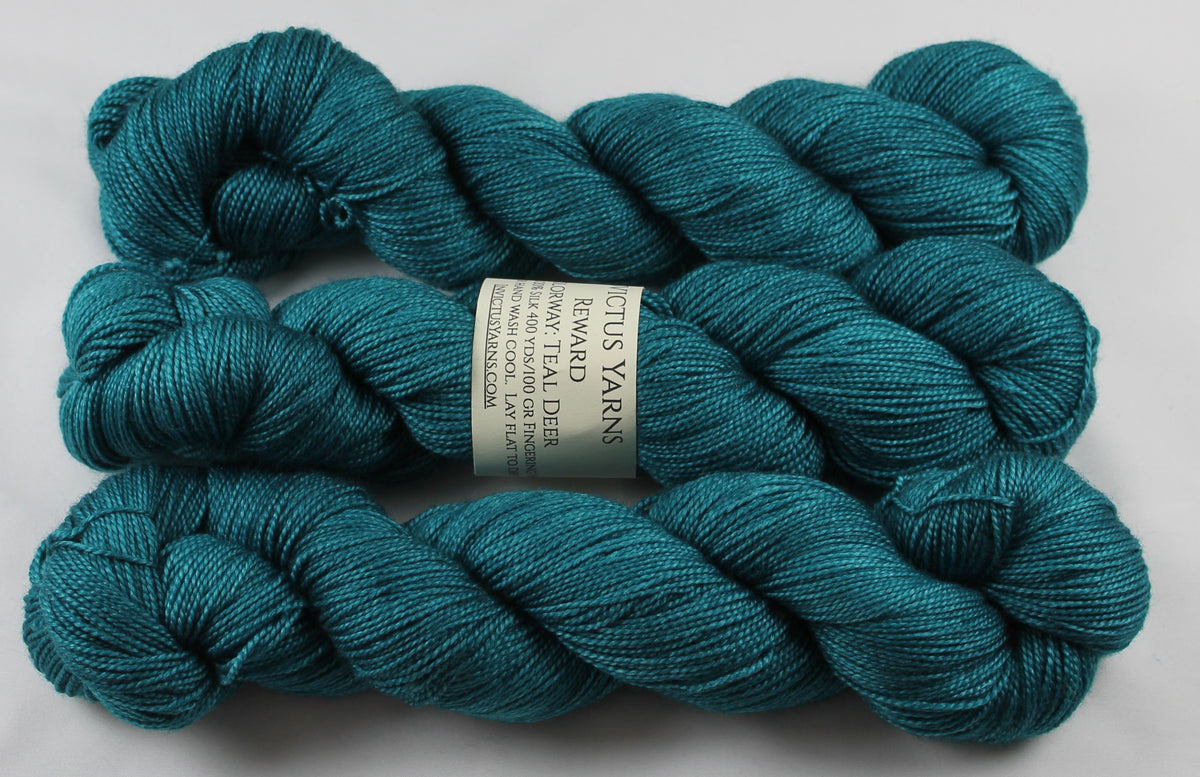 Teal Deer Reward 80/20 merino/silk fingering weight sock yarn ...