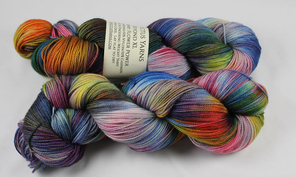 Flower Power Beyond XL MCN fingering weight extra length yarn ...