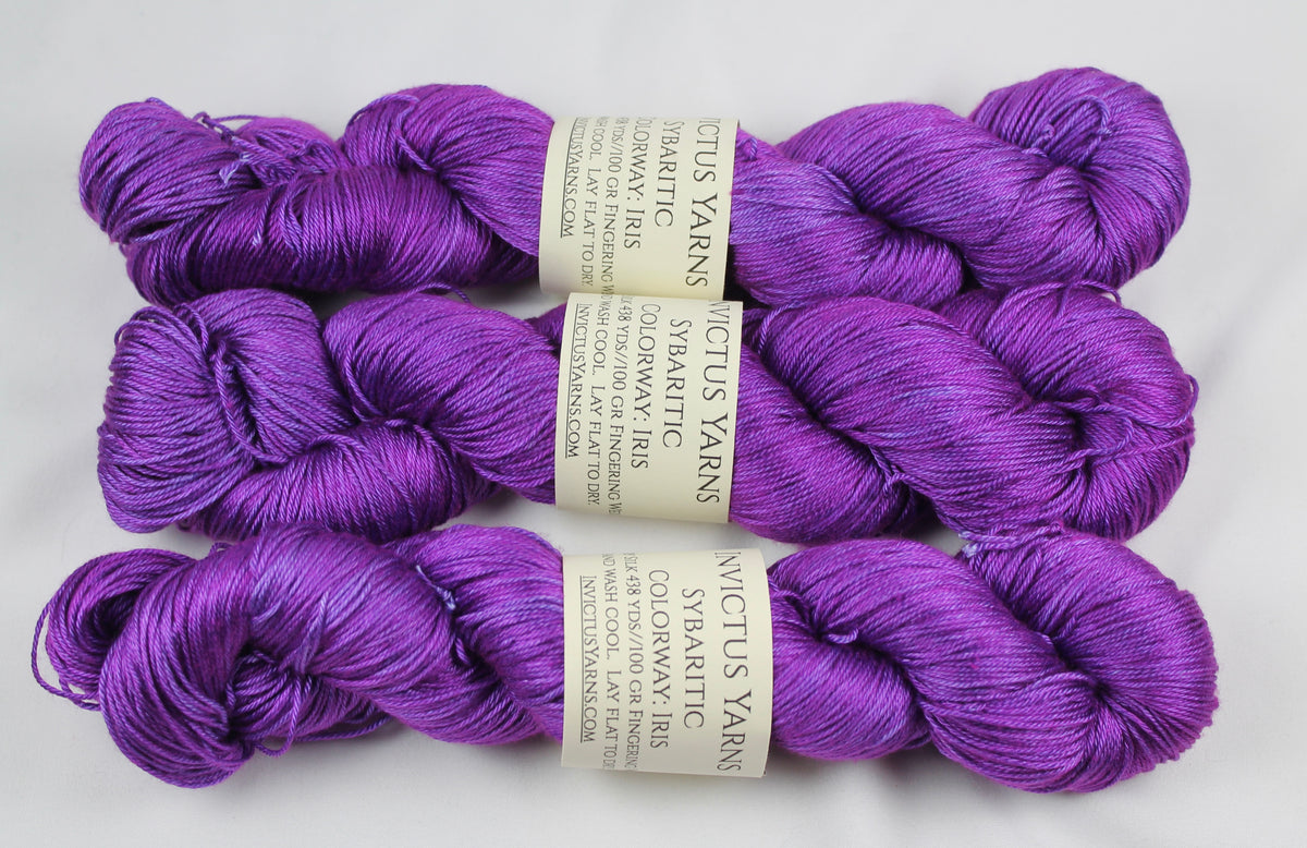 Iris Sybaritic 100% silk fingering weight yarn – Invictus Yarns
