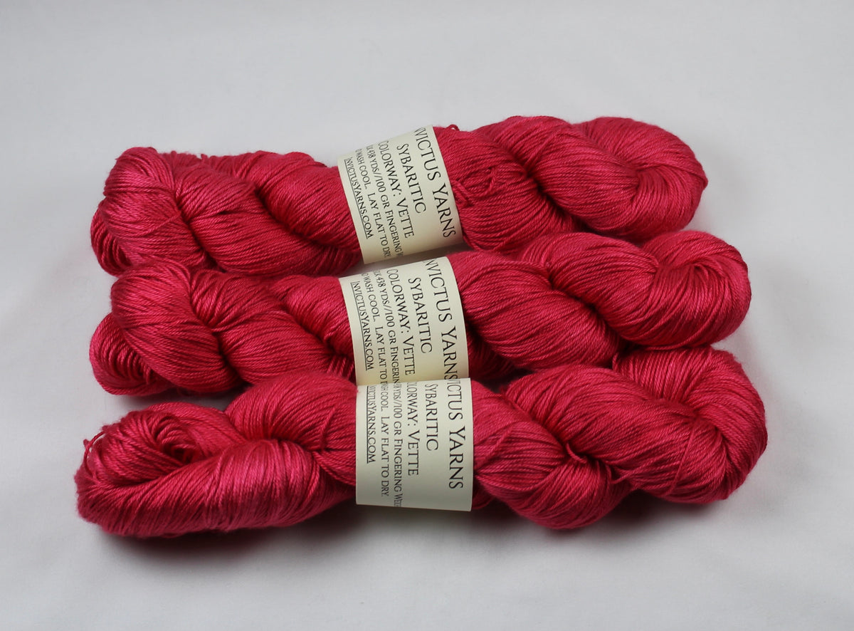 Vette Sybaritic 100% silk fingering weight yarn – Invictus Yarns