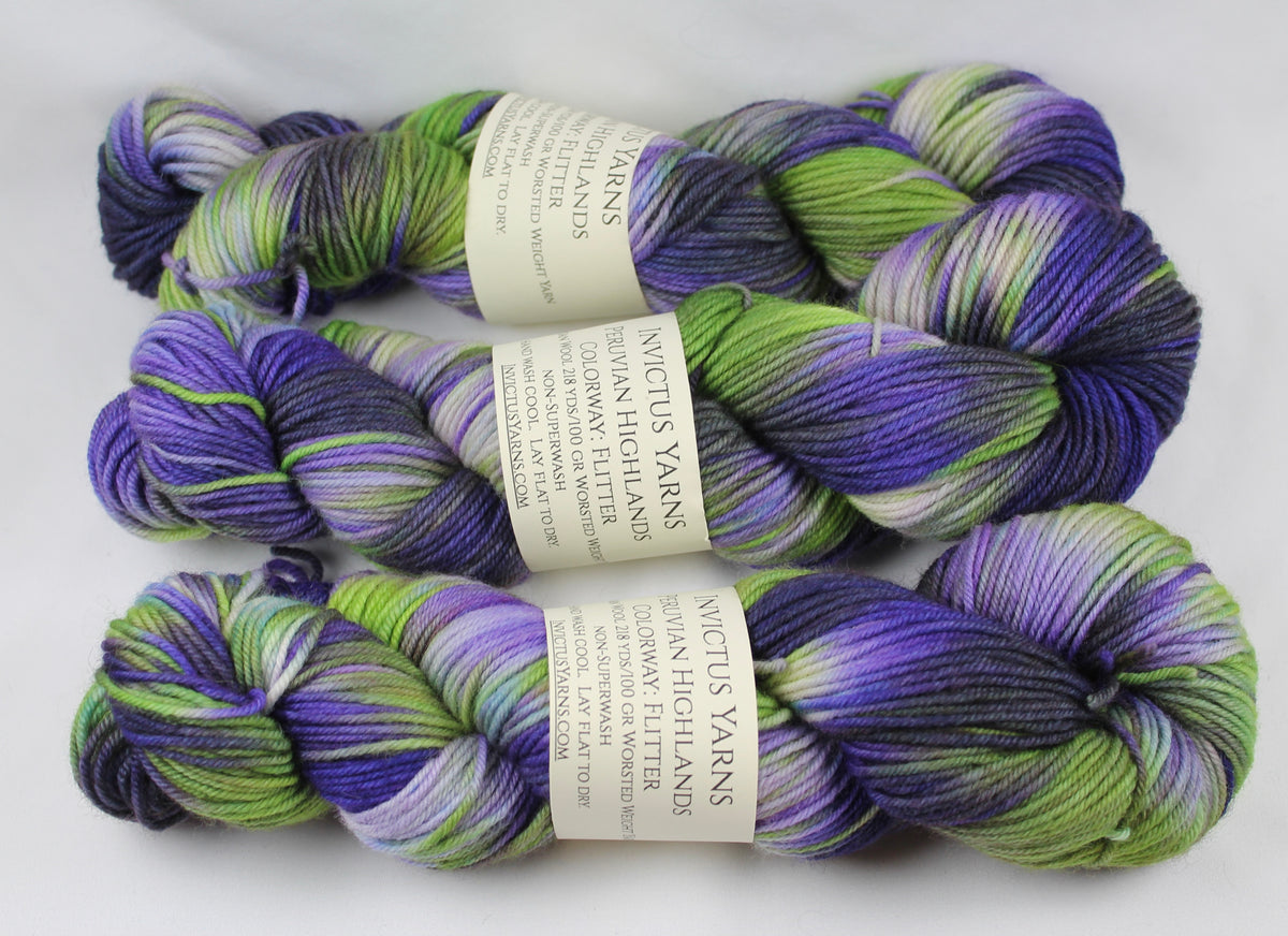 Flitter Peruvian Highlands 100% wool worsted yarn – Invictus Yarns