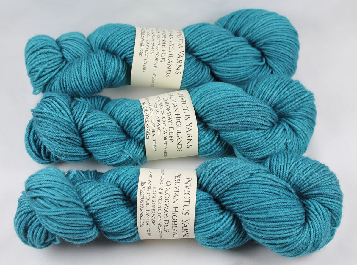 Deep Peruvian Highlands 100% wool worsted yarn – Invictus Yarns