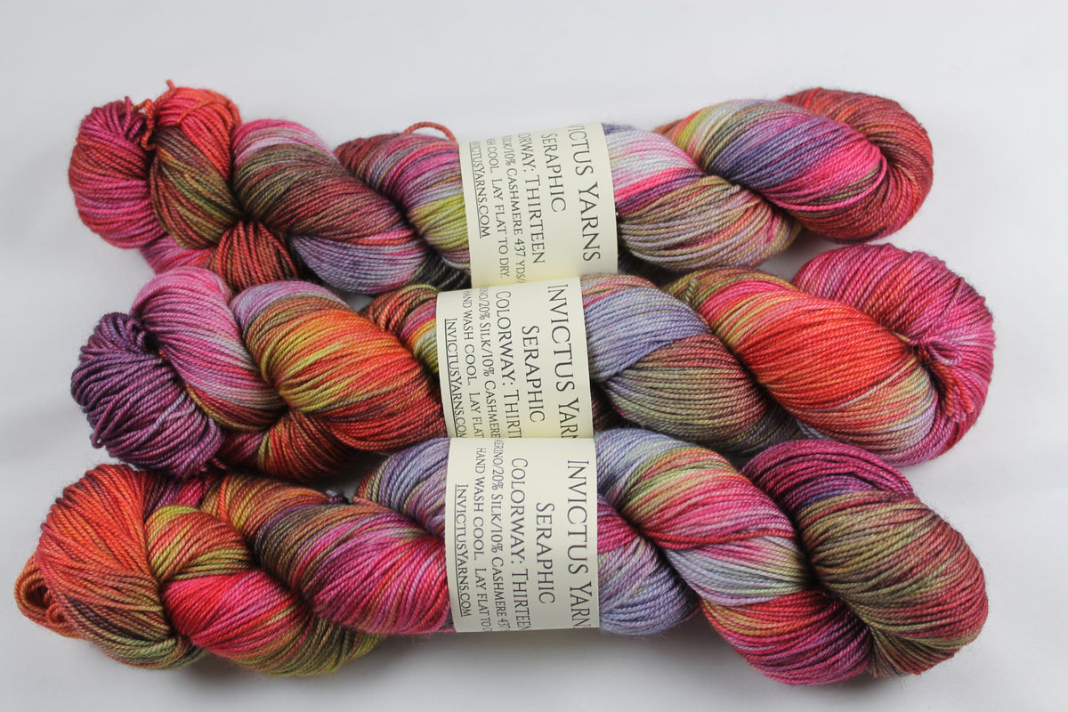 Thirteen Seraphic 70/10/20 MCS fingering weight sock yarn – Invictus Yarns