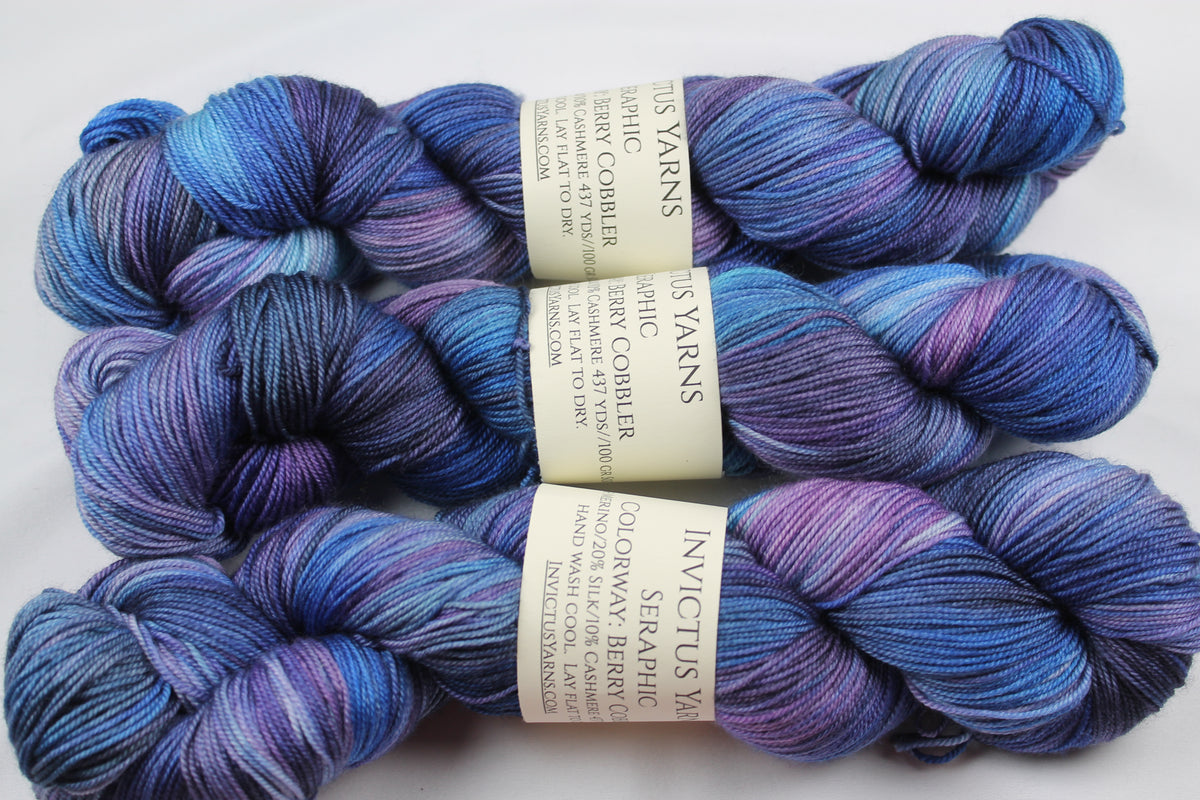 Berry Cobbler Seraphic 70/10/20 MCS fingering weight sock yarn ...