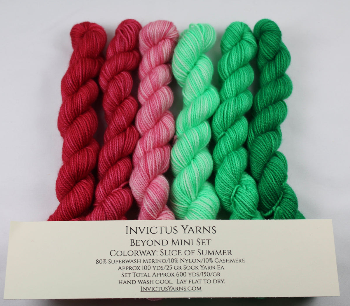 Slice of Summer Beyond MCN Mini Kit fingering weight yarn – Invictus Yarns