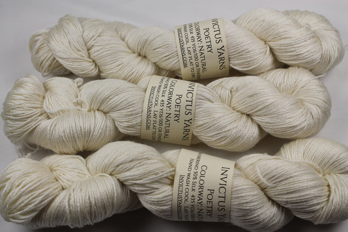 Natural Poetry merino/silk fingering weight yarn – Invictus Yarns